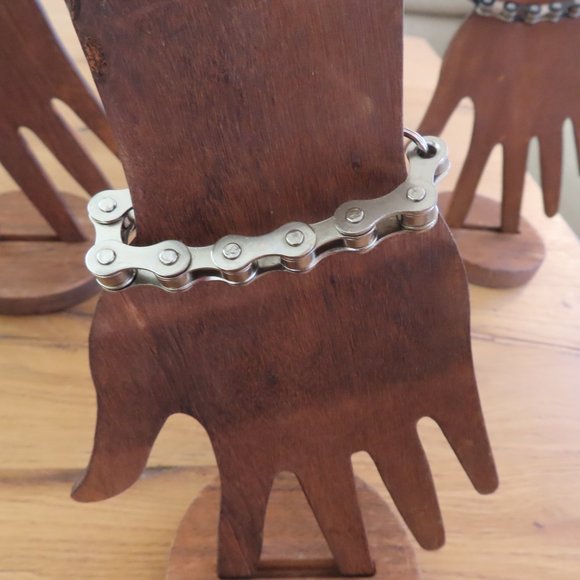 Hand Crafted | Accessories | Silver Bike Chain Bracelet Handmade ...